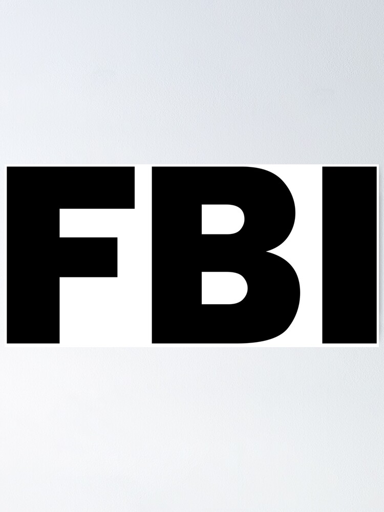 "Black FBI LOGO" Poster by Hamedi | Redbubble