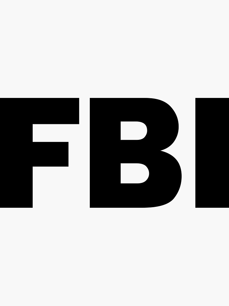 "Black FBI LOGO" Sticker for Sale by Hamedi | Redbubble