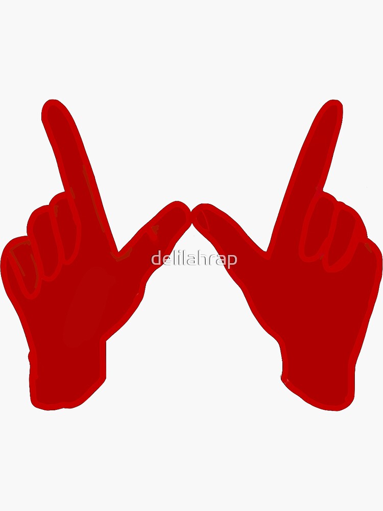 "Wisconsin W hands" Sticker for Sale by delilahrap | Redbubble