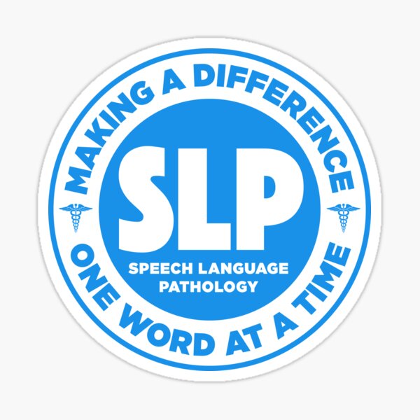 "SLP: Speech Language Pathology" Sticker by AAGraphics | Redbubble