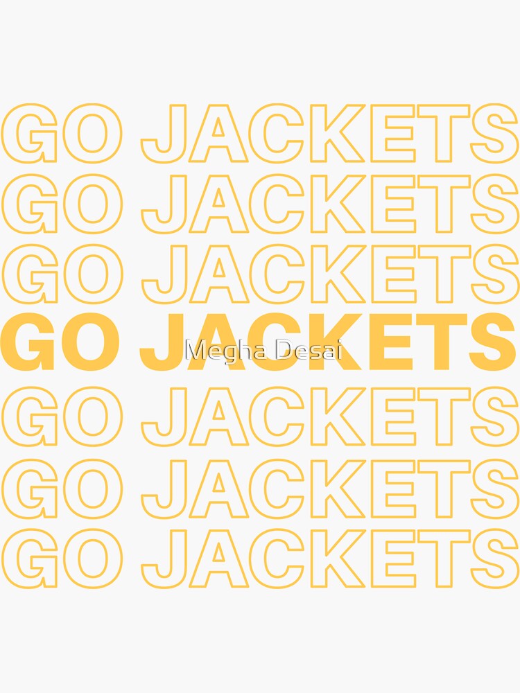 "Go Jackets - gatech" Sticker for Sale by mktd6 | Redbubble