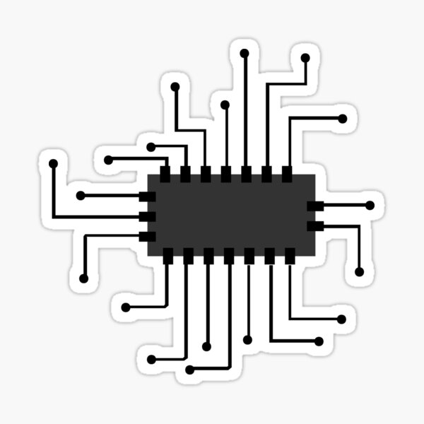 "chip illustration" Sticker by bestoffers | Redbubble