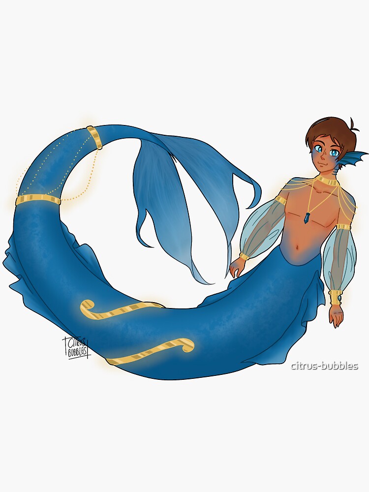 "Mermaid Lance" Sticker by citrus-bubbles | Redbubble