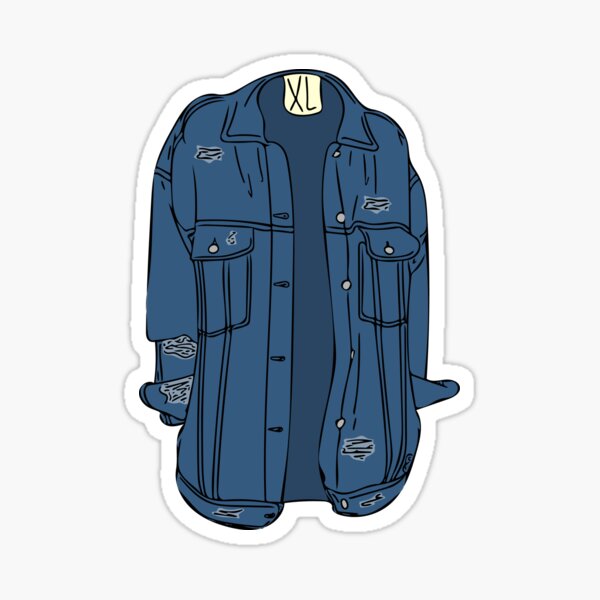 "jean jacket" Sticker for Sale by abbey roberts | Redbubble