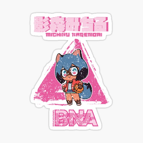 "BRAND NEW ANIMAL (BNA): MICHIRU KAGEMORI CHIBI (GRUNGE STYLE)" Sticker ...