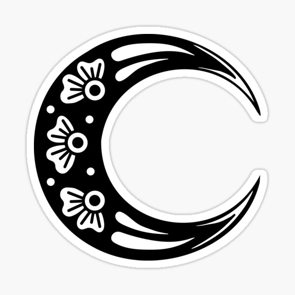 "Half moon" Sticker for Sale by Sabrina-Fair | Redbubble