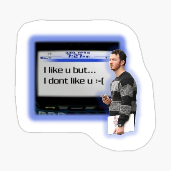 "Kevin's Break-Up Text " Sticker for Sale by sereenekurzum | Redbubble