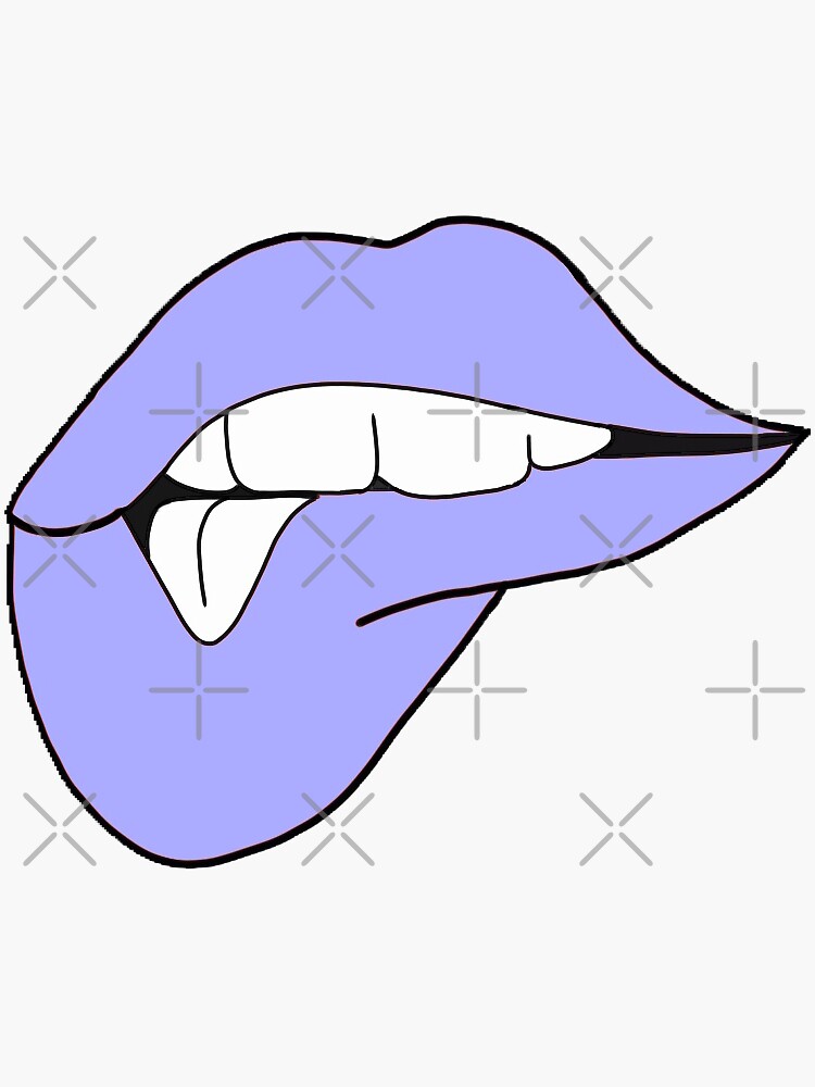 "Light Purple Lips " Sticker by jessicaleah15 | Redbubble