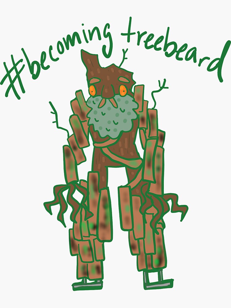 "Full Color Treebeard " Sticker for Sale by thepricklyquill | Redbubble