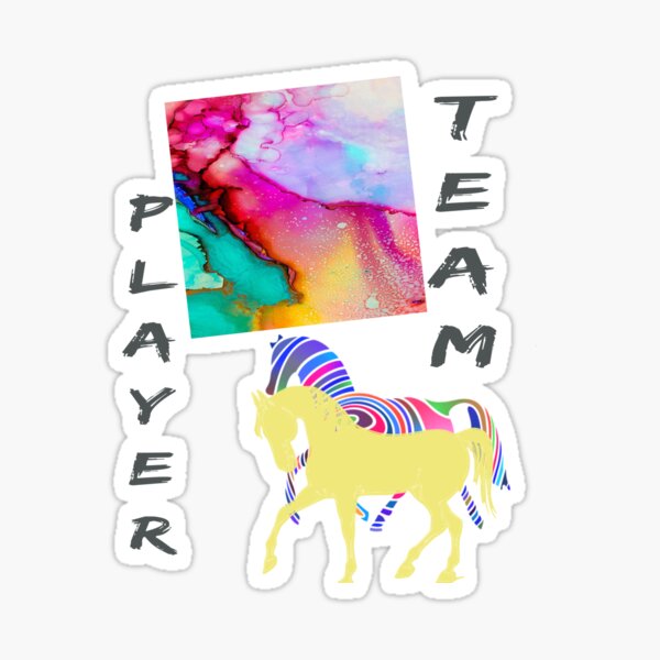 "TEAMPLAYER" Sticker for Sale by Glueck123 | Redbubble