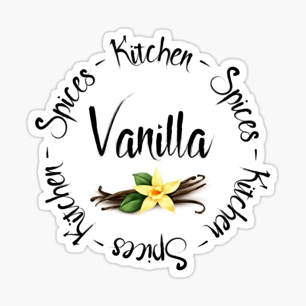 "Kitchen Spices: Vanilla" Sticker for Sale by chahiro | Redbubble