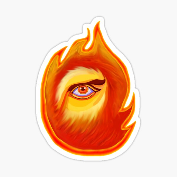 "Fire Eye Flame" Sticker for Sale by DeborahCamp | Redbubble