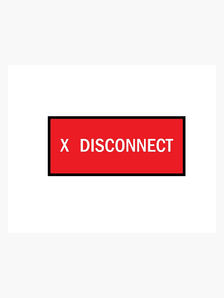 "disconnect" Sticker for Sale by HeyItsError | Redbubble