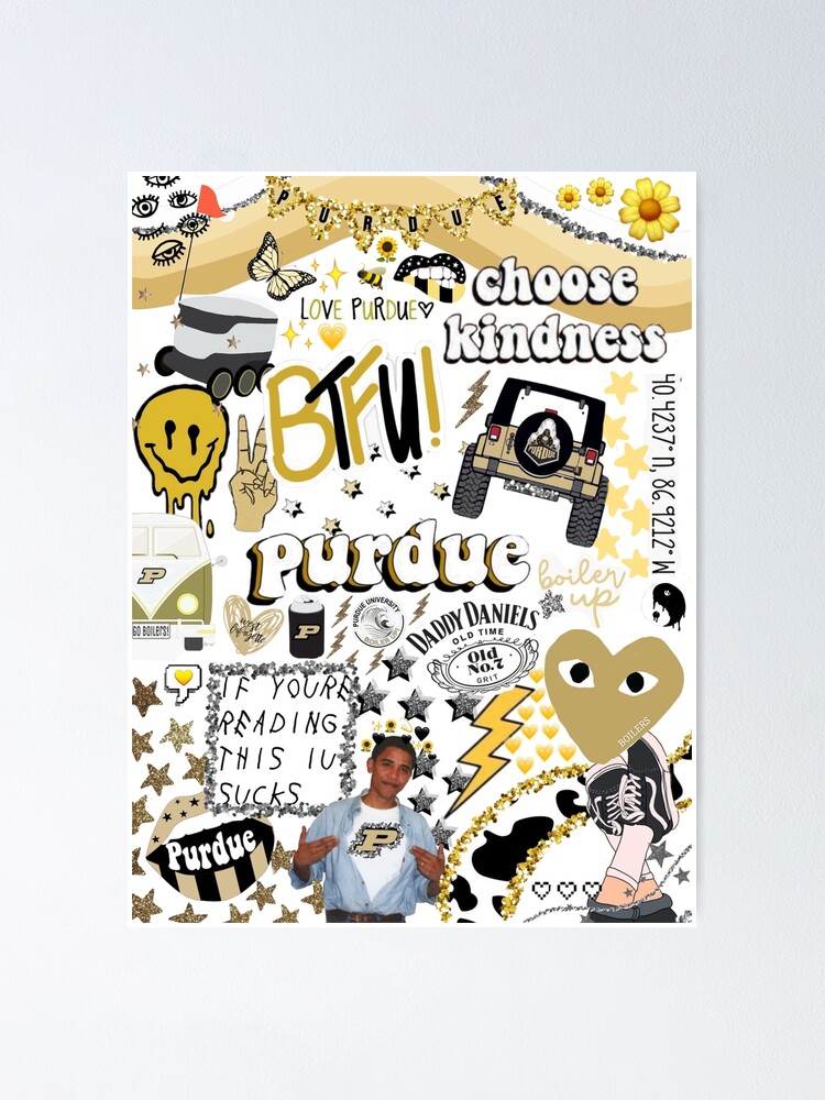 "Purdue Collage" Poster for Sale by grace-grapes | Redbubble