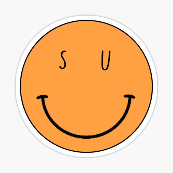 "SU Smiley Face" Sticker by olieberman | Redbubble