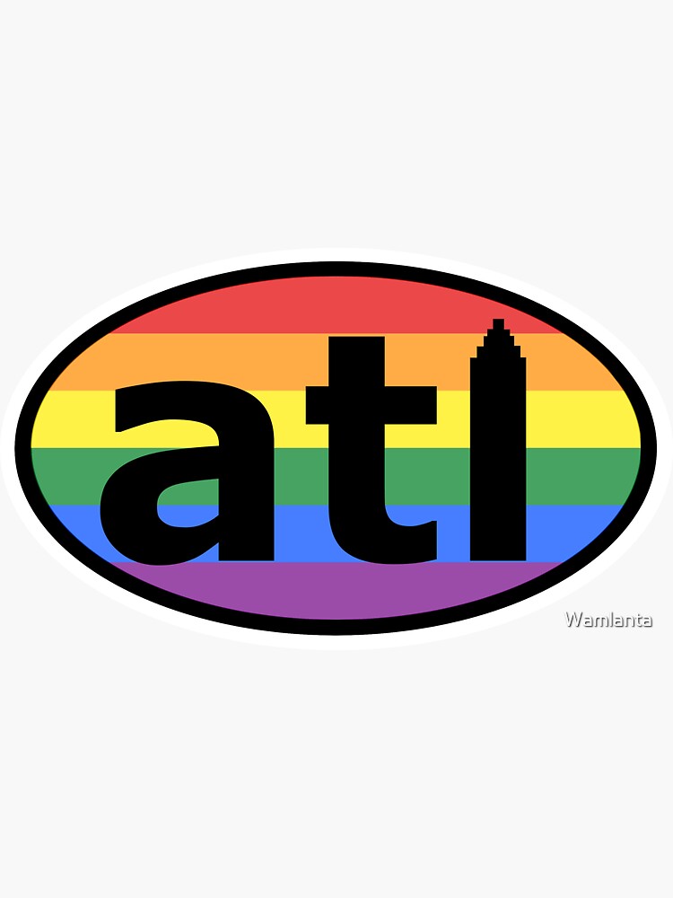 "ATL Pride Oval Euro Car Sticker " Sticker for Sale by Wamlanta | Redbubble