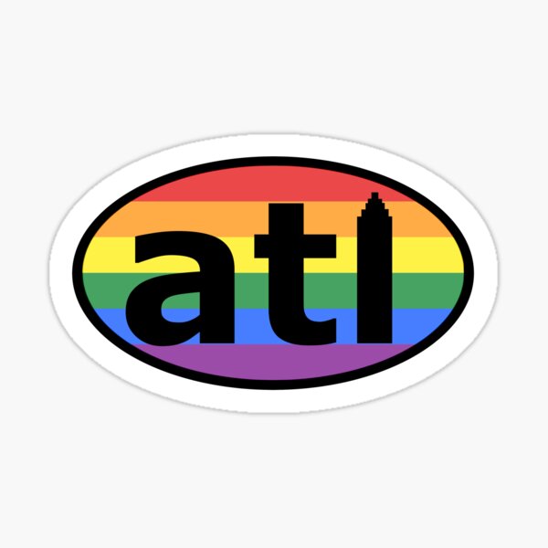 "ATL Pride Oval Euro Car Sticker " Sticker for Sale by Wamlanta | Redbubble
