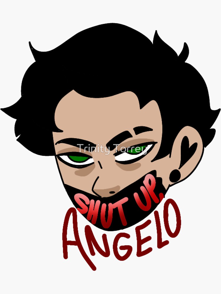 "Shut Up, Angelo Icon" Sticker by Shutooki | Redbubble