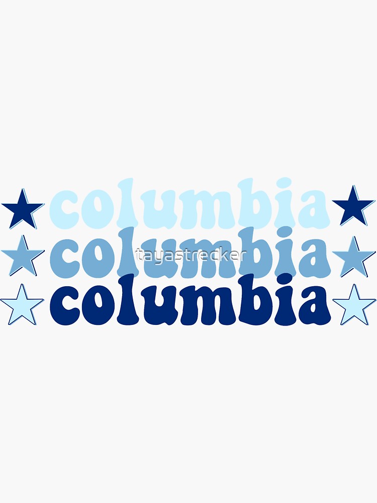 "Columbia Design" Sticker for Sale by tayastrecker | Redbubble