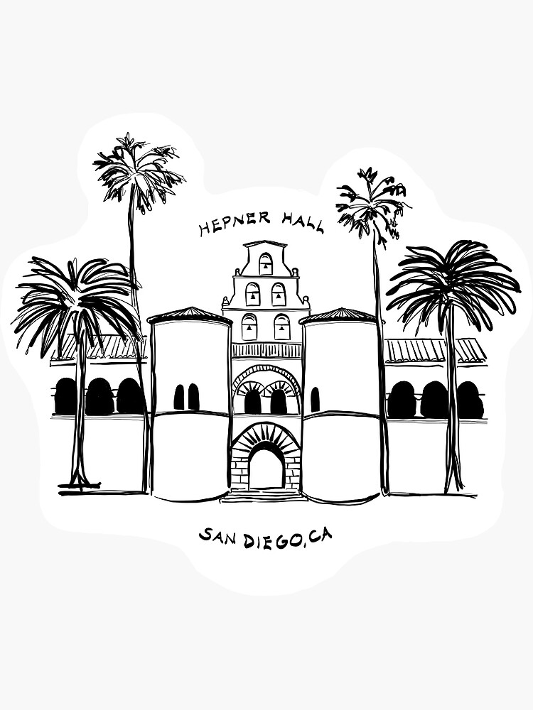 "Hepner Hall " Sticker for Sale by ellesus | Redbubble