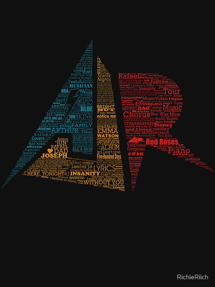 "AJR typography - Brighter Default Colours" T-shirt for Sale by ...