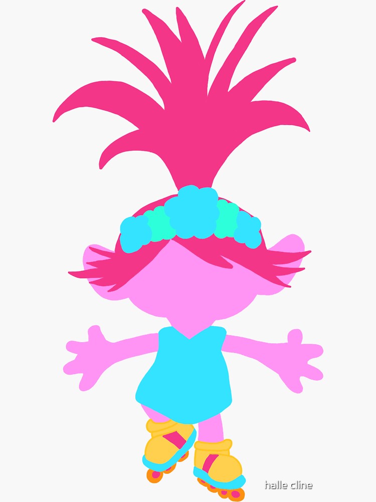 "Trolls Poppy" Sticker for Sale by hallemarrie | Redbubble