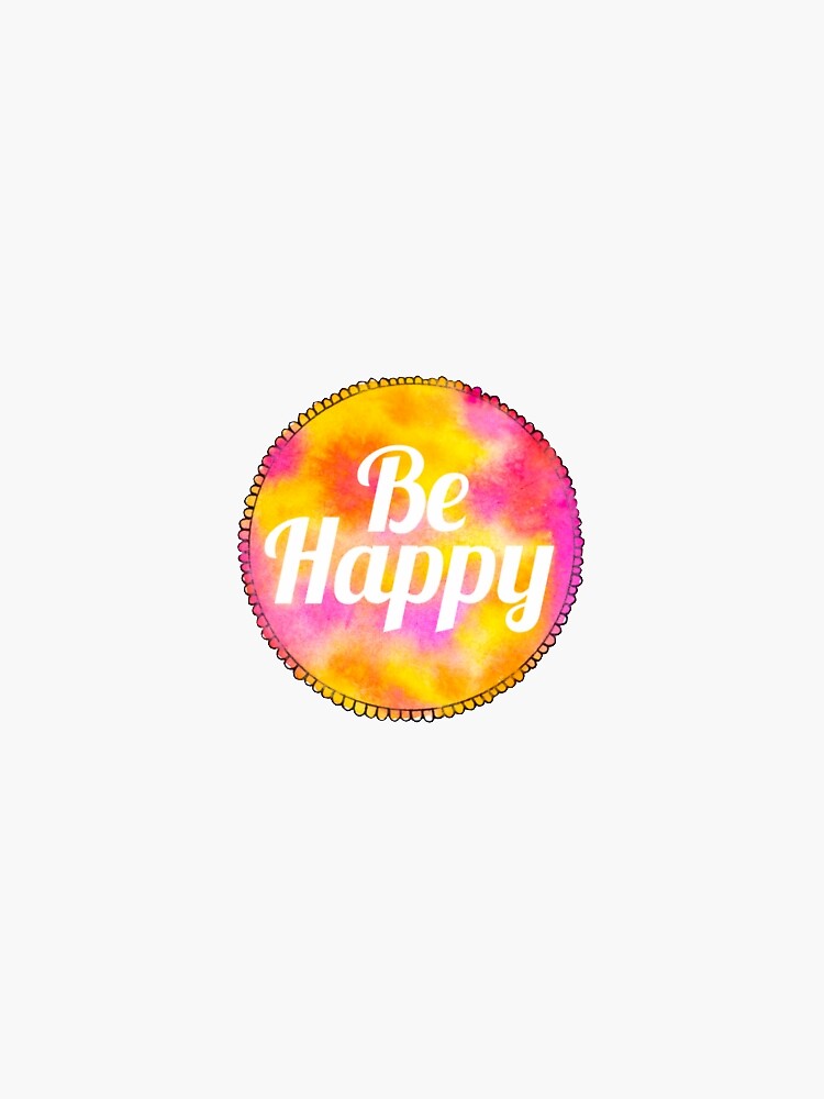 "be happy" Sticker by isabellesmith | Redbubble
