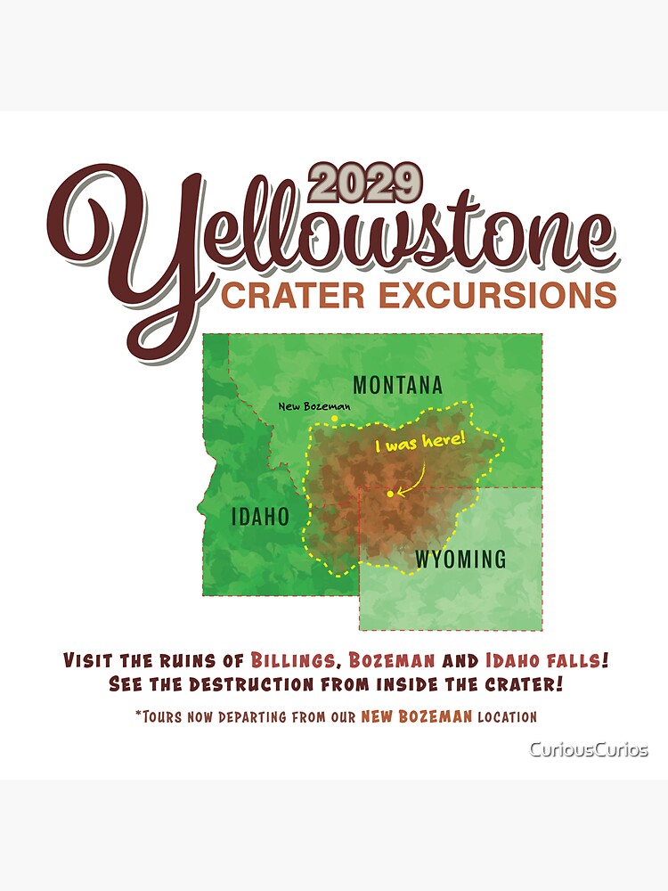 "Yellowstone Crater Excursions" Sticker by CuriousCurios | Redbubble