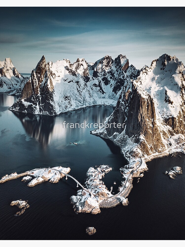 Aerial View Of The Lofoten Islands Premium Matte Vertical Poster ...