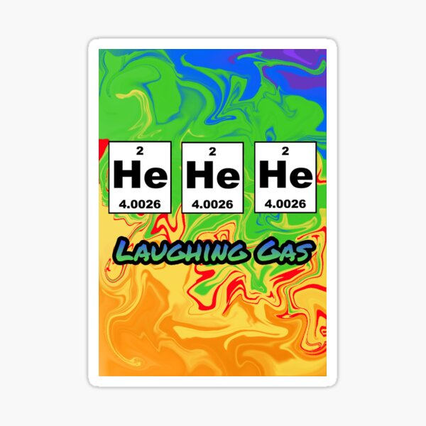 "Helium - The Laughing Gas" Sticker by spacboss | Redbubble