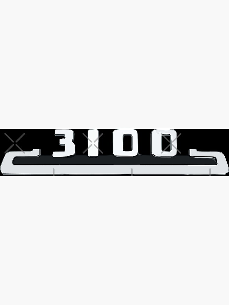 "1953 Chevy 3100 Pickup Truck Hood Side Emblem" Art Print for Sale by ...