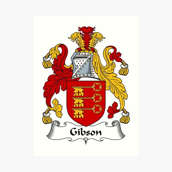 "Gibson Coat of Arms / Gibson Family Crest" Art Print for Sale by ...