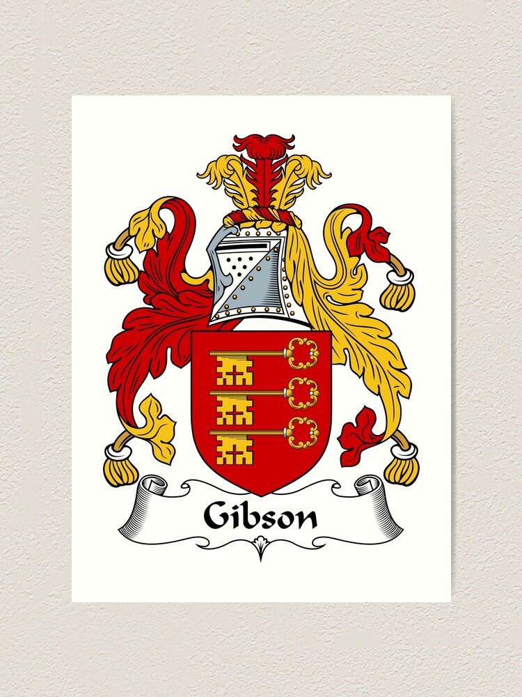 "Gibson Coat of Arms / Gibson Family Crest" Art Print for Sale by ...