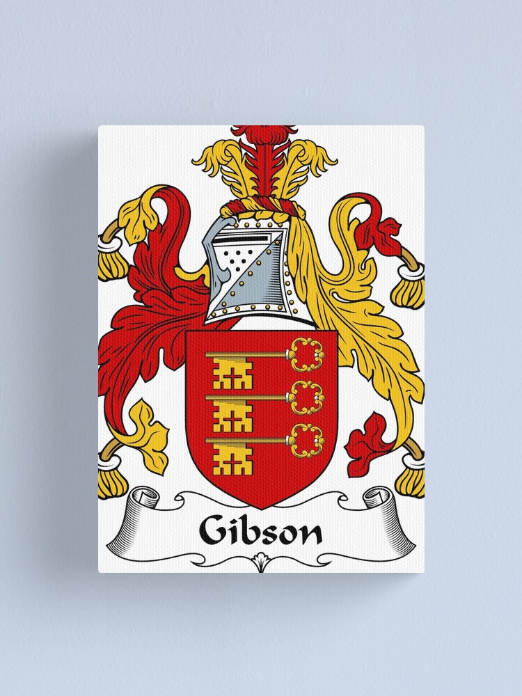 "Gibson Coat of Arms / Gibson Family Crest" Canvas Print for Sale by ...