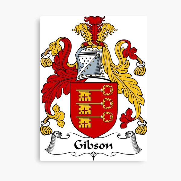 "Gibson Coat of Arms / Gibson Family Crest" Canvas Print for Sale by ...