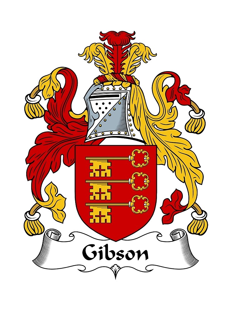 "Gibson Coat of Arms / Gibson Family Crest" Drawstring Bag for Sale by ...