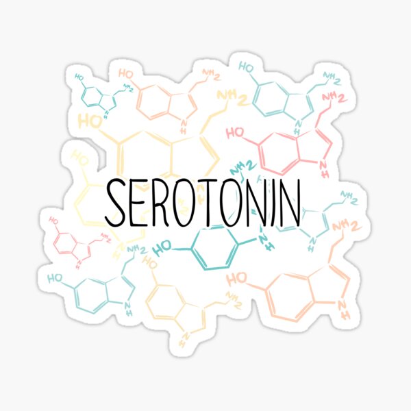 "Serotonin molecules" Sticker by UnityVent | Redbubble