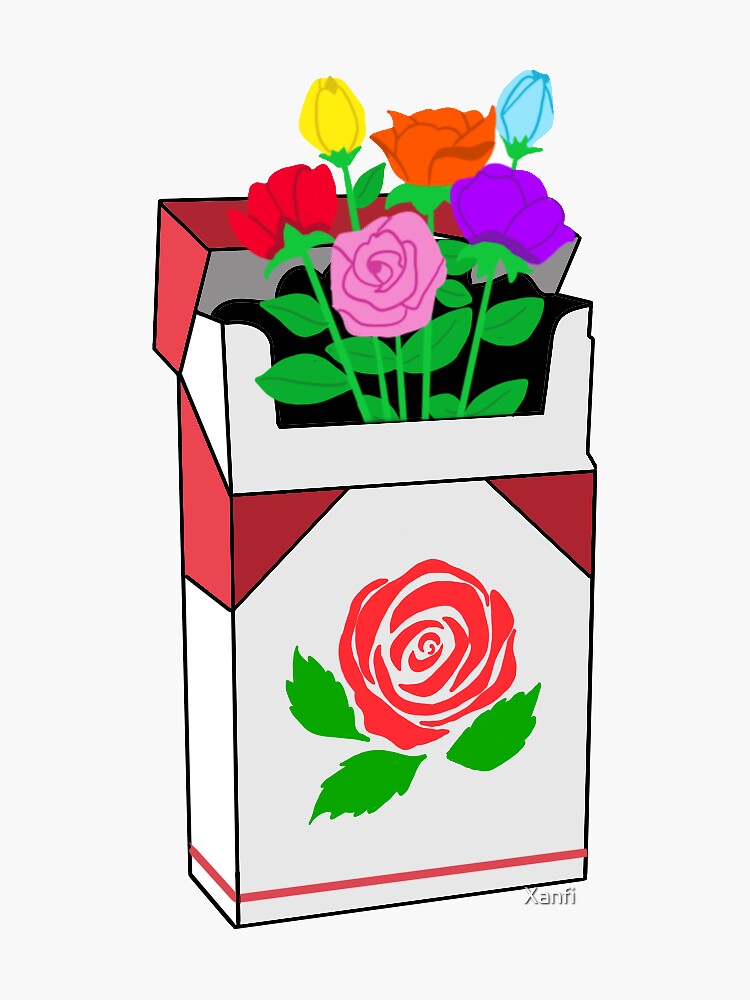 "Flowers in a box" Sticker for Sale by Xanfi | Redbubble
