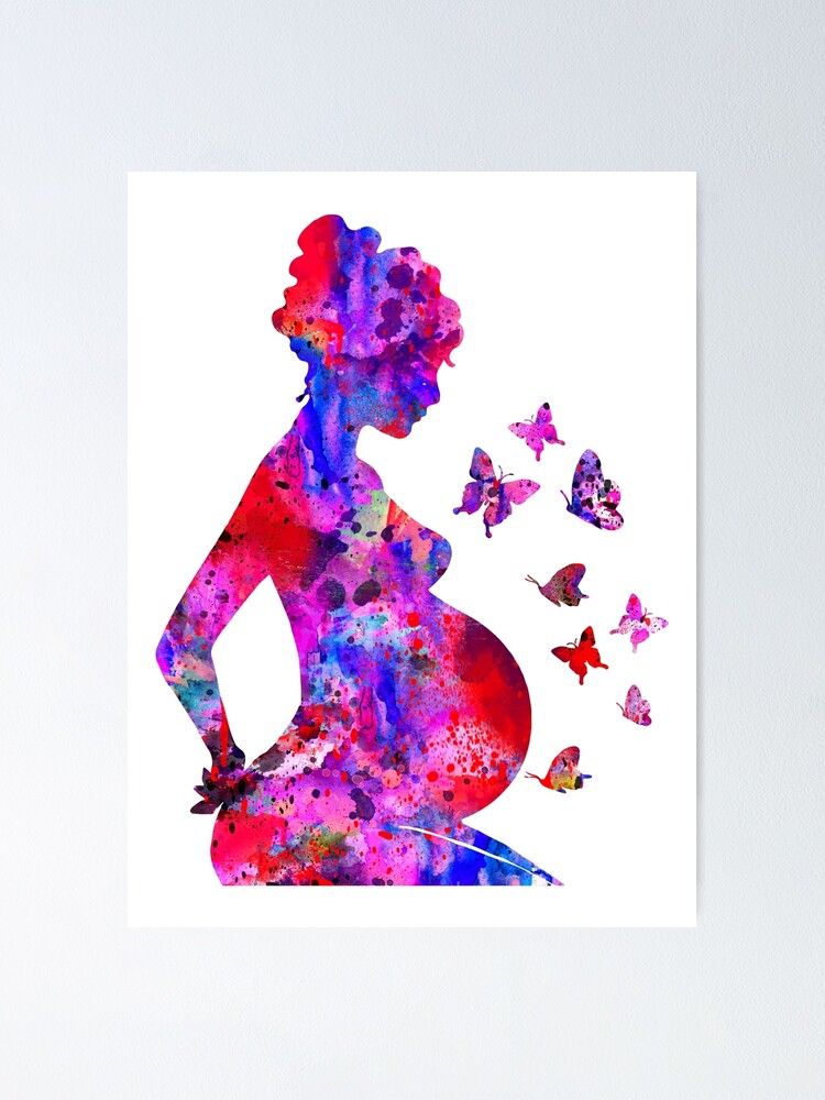 "Pregnancy, pregnant woman" Poster for Sale by Rosaliartbook | Redbubble