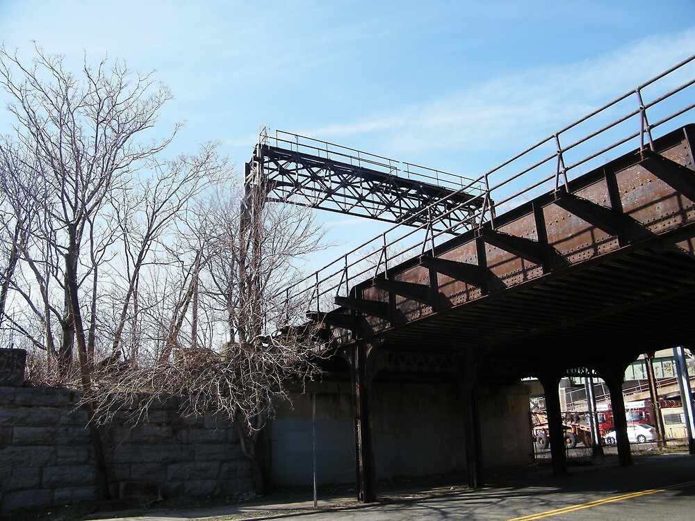 "Abandoned Erie Railroad Embankment, Trestle, Signal Tower, Jersey City ...