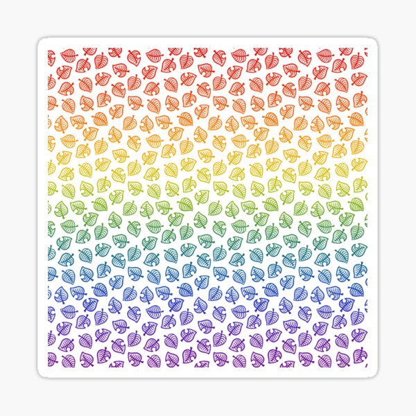 "Pride ACNH Leaf Pattern " Sticker by renSFLR | Redbubble