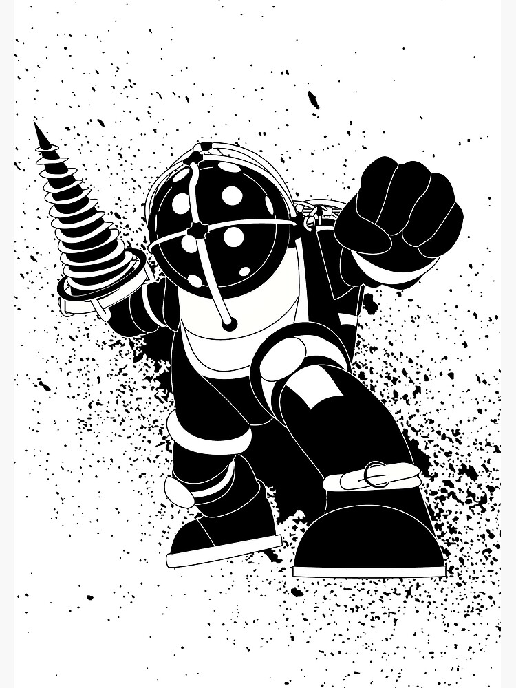Poster « Bioshock BigDaddy BlackAndWhite », par Reym17 | Redbubble