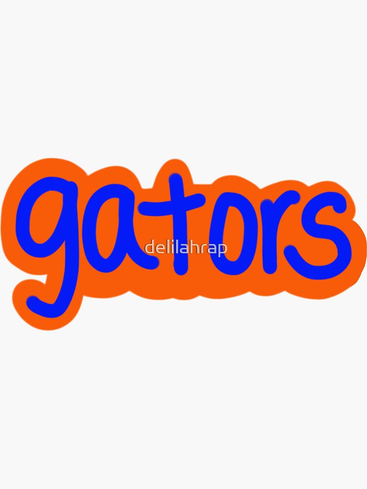 "gators orange and blue" Sticker for Sale by delilahrap | Redbubble