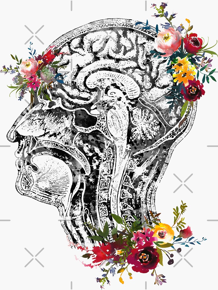 "Human head" Sticker for Sale by erzebetth | Redbubble
