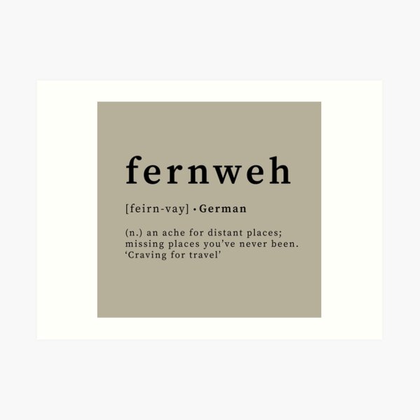 "Fernweh" Art Print for Sale by gabbynardo | Redbubble