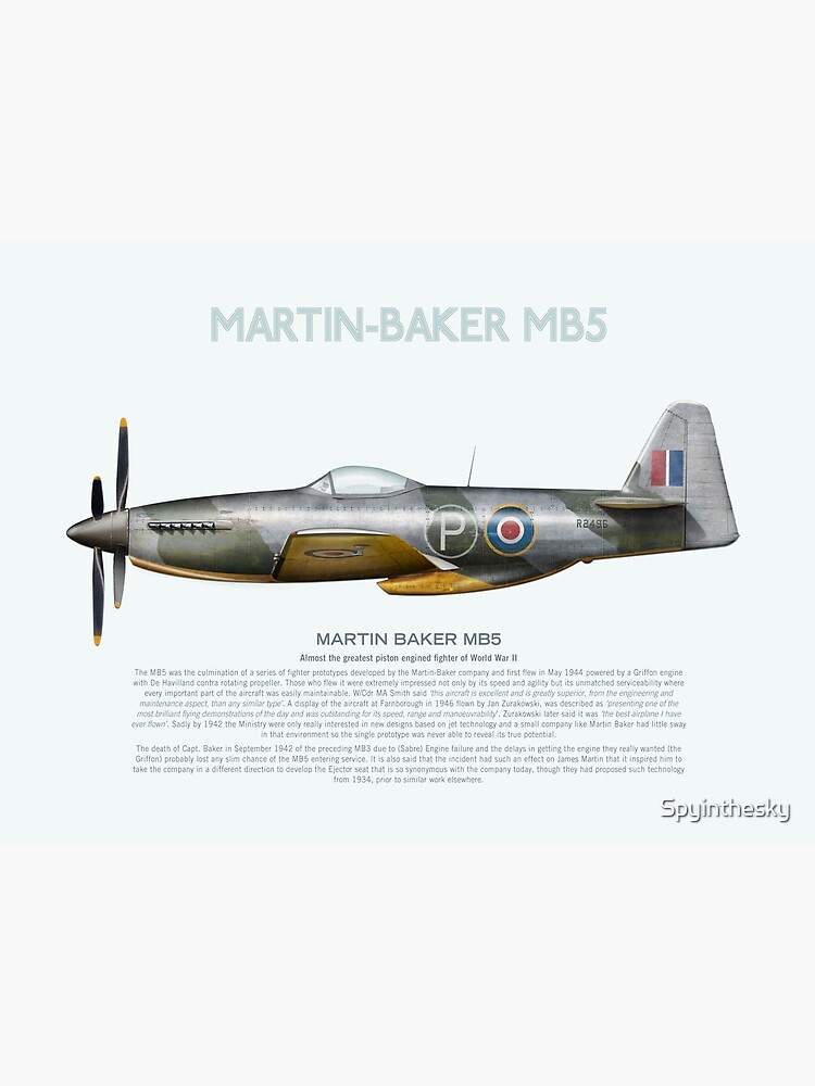 "Martin-Baker MB5" Poster by Spyinthesky | Redbubble