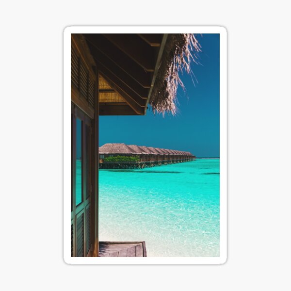 "Tropical Maldives Turquoise Ocean" Sticker by newburyboutique | Redbubble