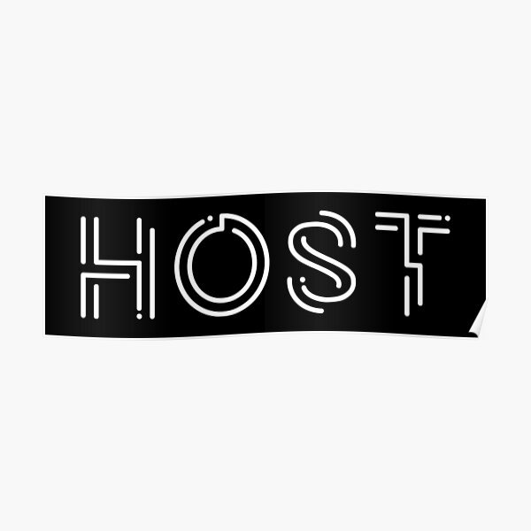 "Modern Font Style Lettering "Host"" Poster for Sale by Urban-Lettering ...