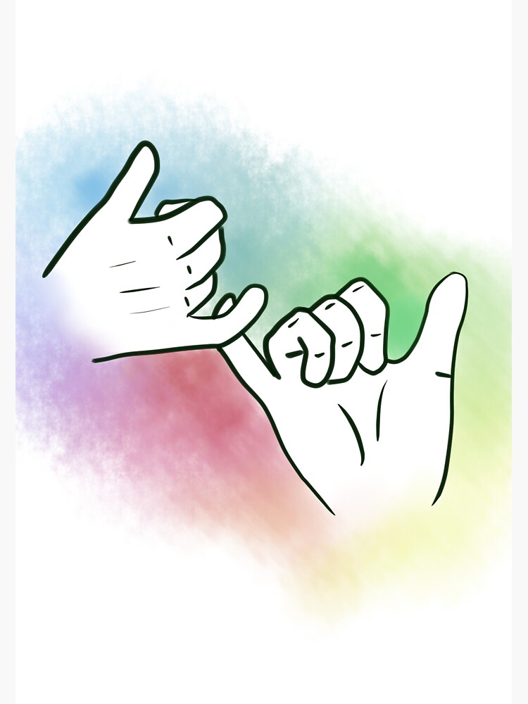 "Pinkie promise between friends :)" Sticker for Sale by Escapism-online ...