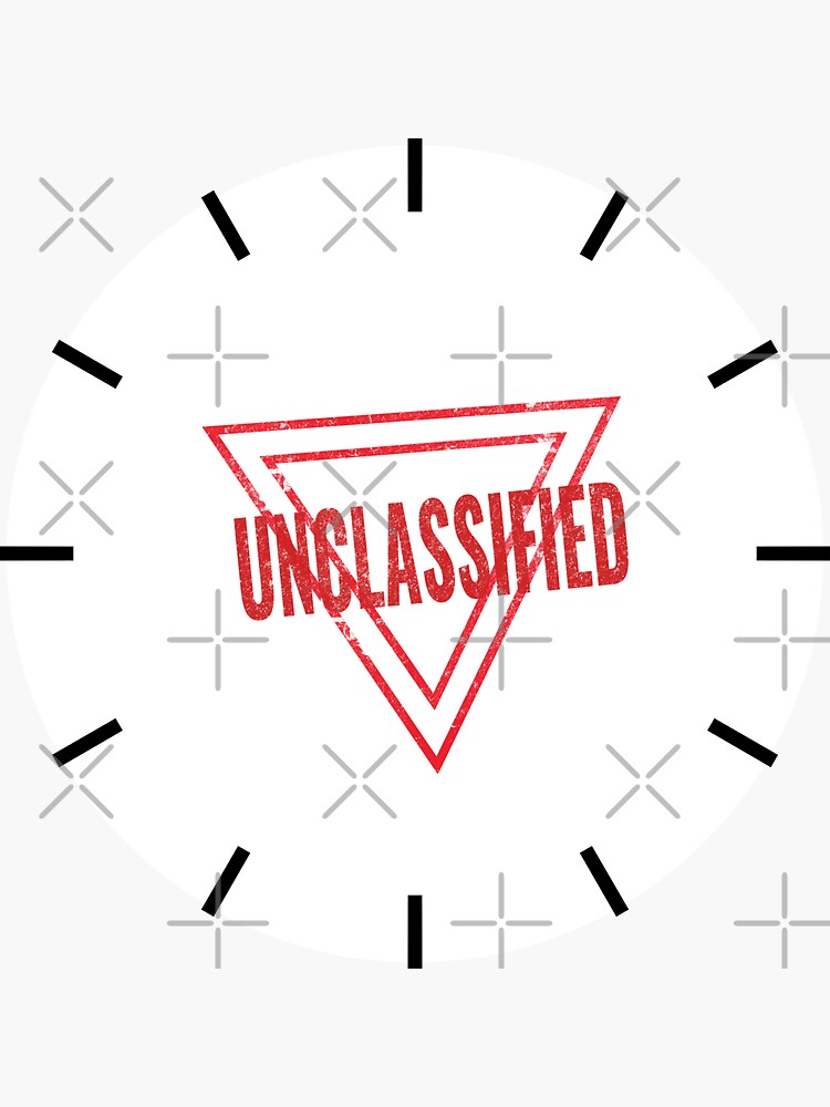 "Unclassified UFO Miscellaneous Clock" Sticker for Sale by ClocksMan ...